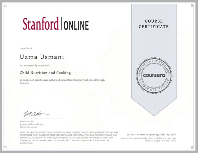 Coursera Course Certificate | PDF