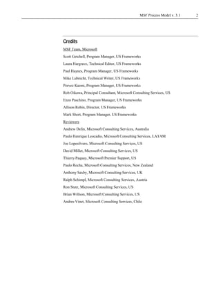 MSF Process Model v. 3.1 | PDF | Desktop Publishing | Computer Software ...