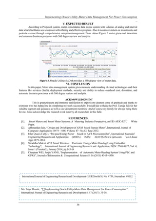 Implementing Oracle Utility-Meter Data Management For Power Consumption | PDF