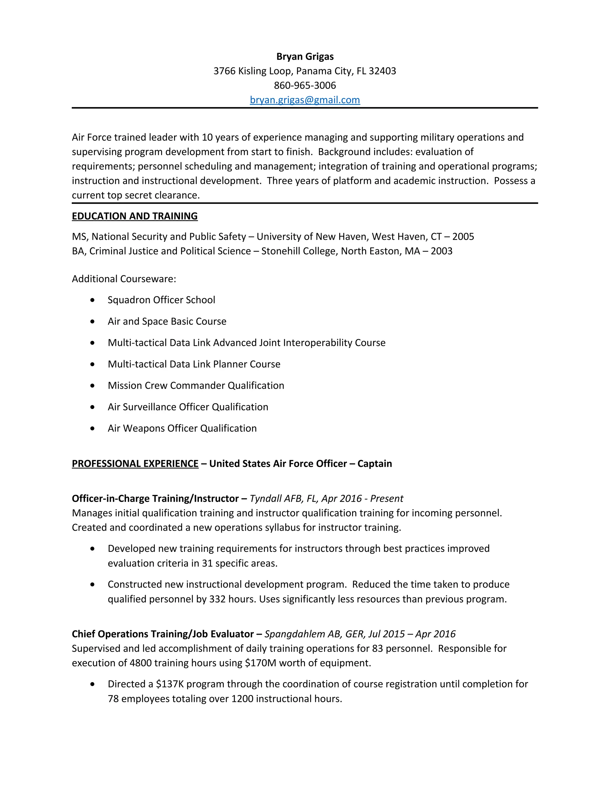 Grigas - Resume | PDF