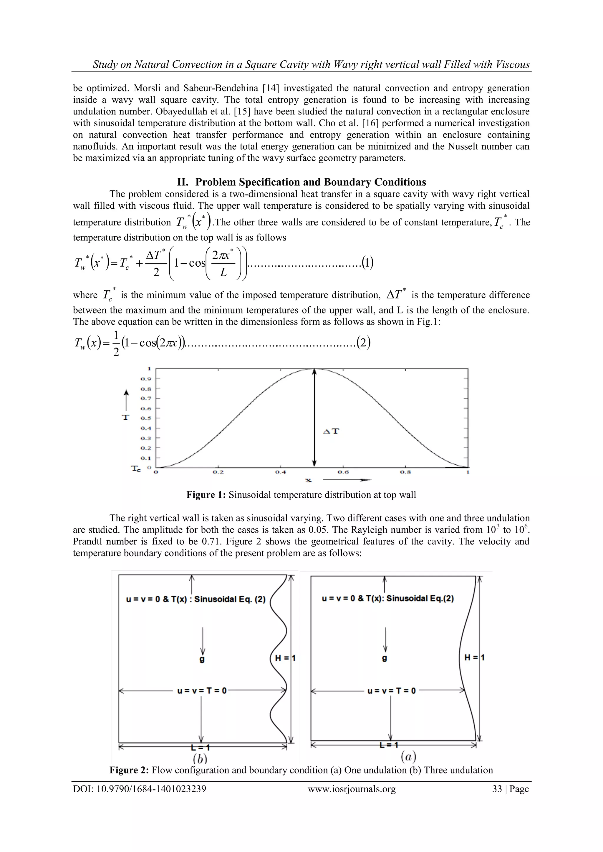 Study on Natural Convection in a Square Cavity with Wavy right vertical ...