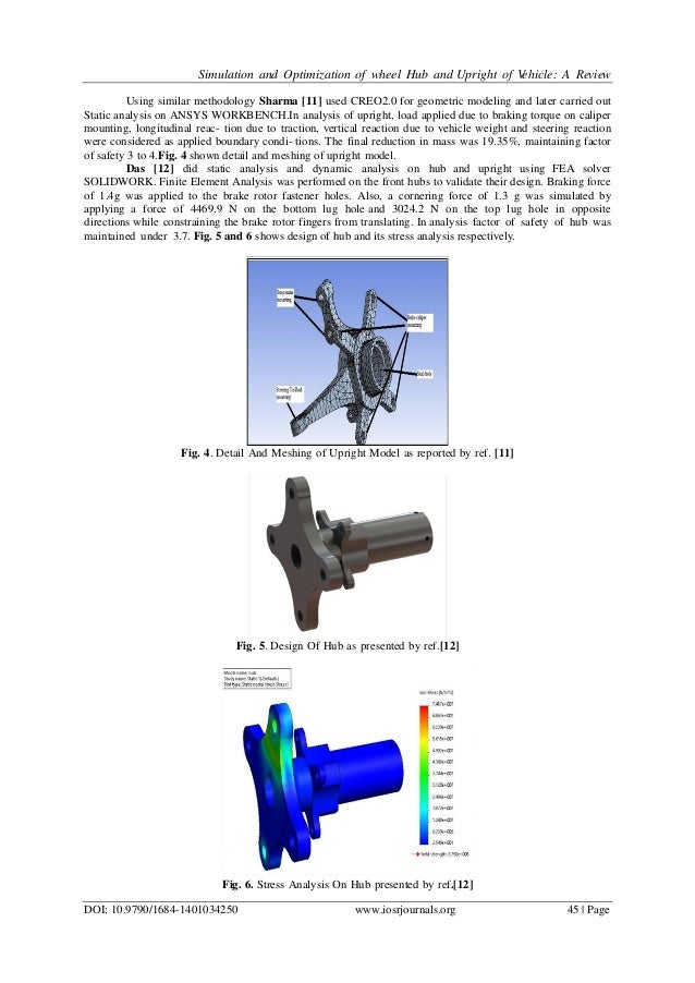 Simulation and Optimization of wheel Hub and Upright of Vehicle: A Re…
