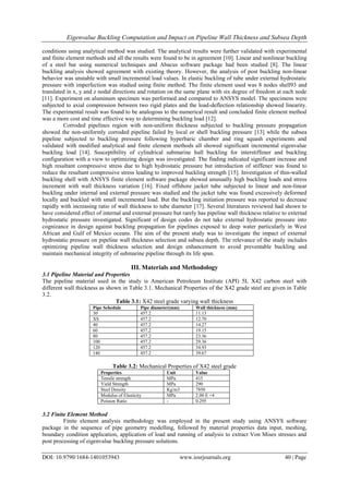Eigenvalue Buckling Computation and Impact on Pipeline Wall Thickness and Subsea Depth | PDF