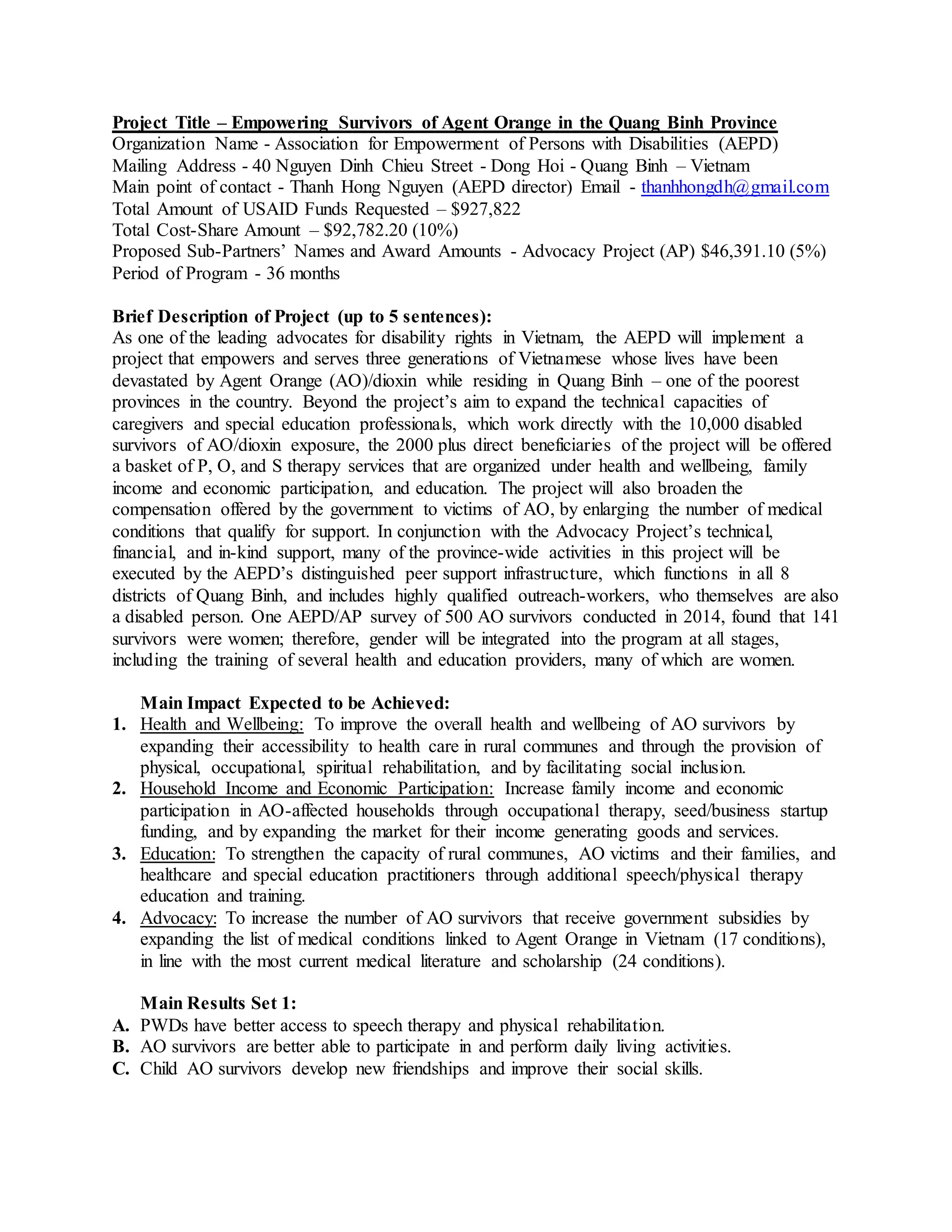 USAID Concept Paper Application | DOCX