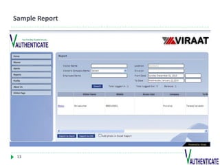VAMS (Visitor Authentication Management System) | PDF