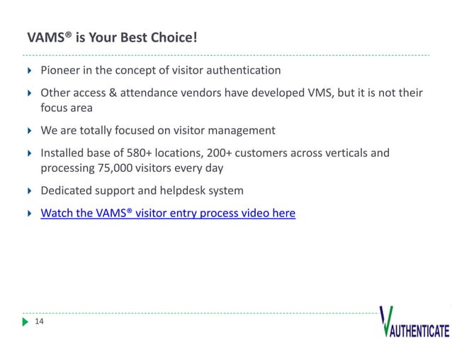 VAMS (Visitor Authentication Management System) | PDF