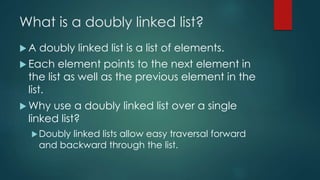 CSE240 Doubly Linked Lists | PPT