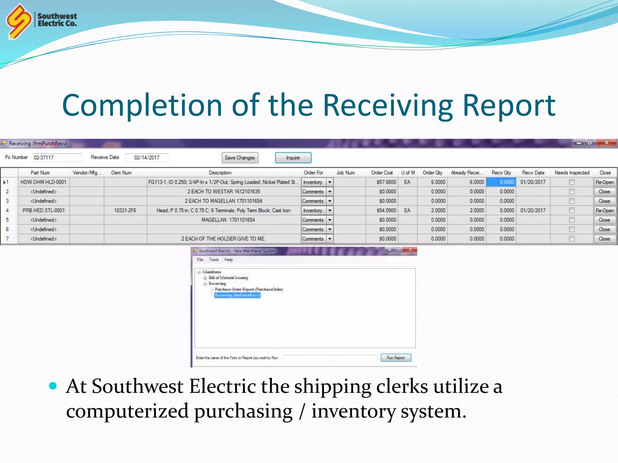 Receiving Procedures Template 001_Show | PPSX