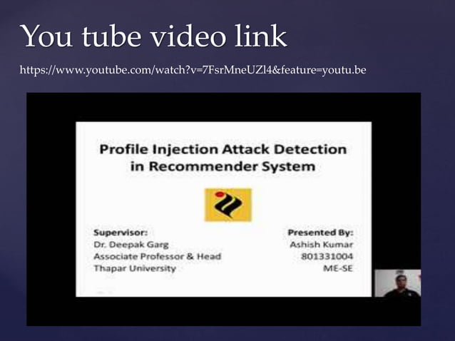 Profile Injection Attack Detection In Recommender System Ppt