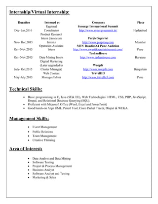 Sweta Jaiswal(Resume) | PDF