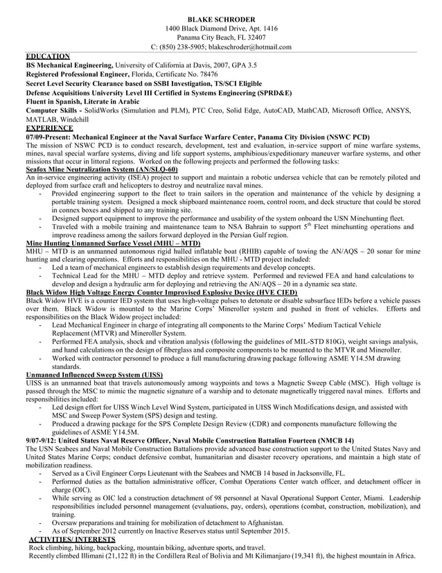 Standard Resume 3-15-15 | PDF