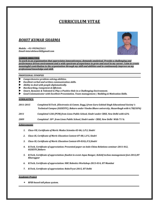 ROHIT RESUME | PDF