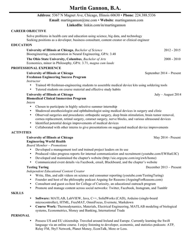 Martin Gannon Resume Nov 2014 2.2 | PDF | Free download