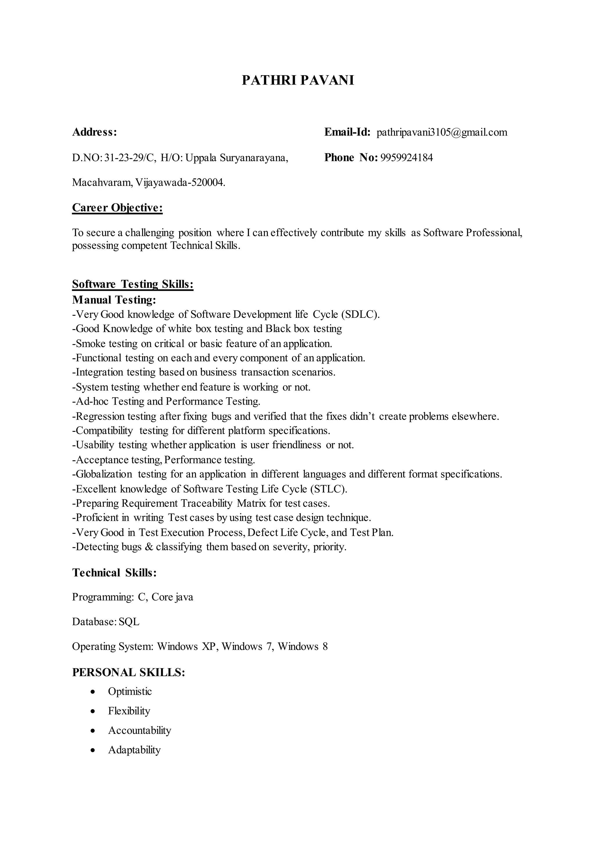 Pavani Resume-P | DOCX