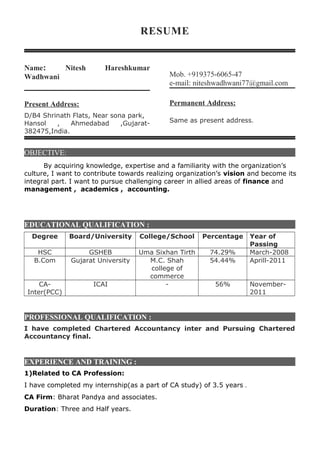 My Resume. | DOC