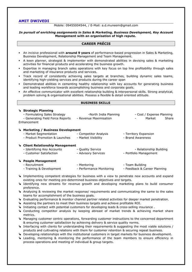Amit dwivedi resume | PDF