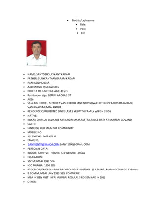 Biodata | PDF