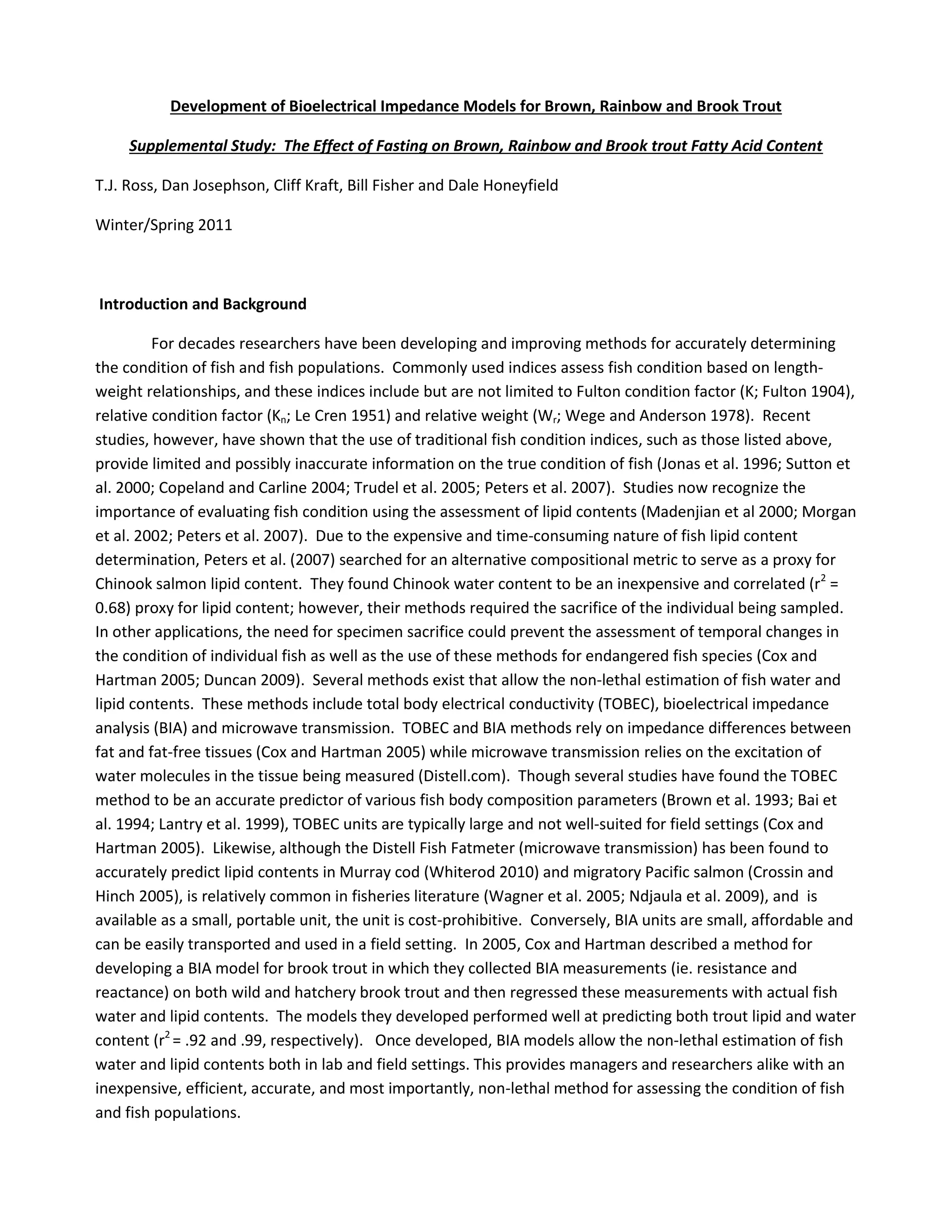 BIA_Models_1-3-11 | PDF | Fish and Aquariums | Pets