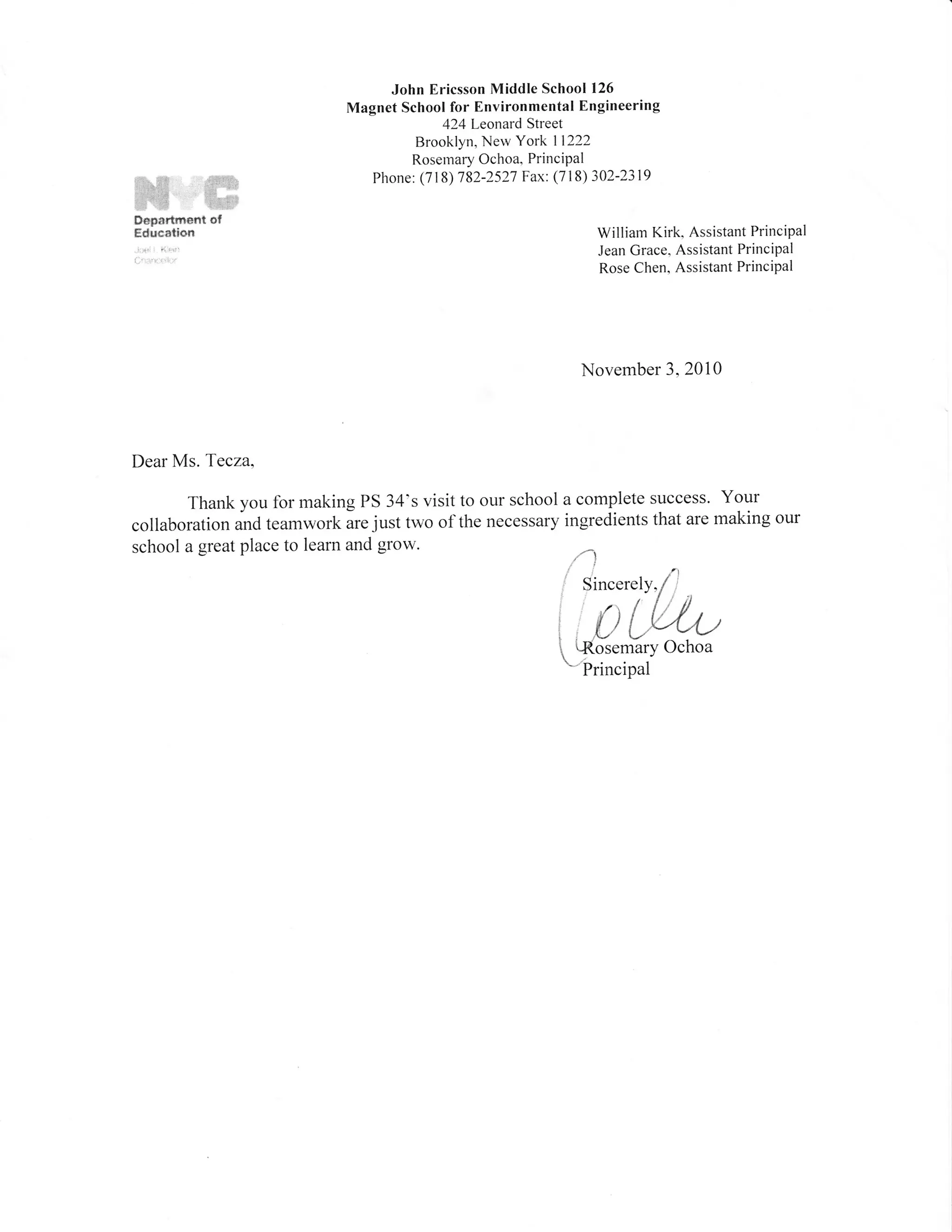 S. Tecza Complement Letters & Observations | PDF