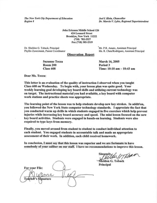 S. Tecza Complement Letters & Observations | PDF