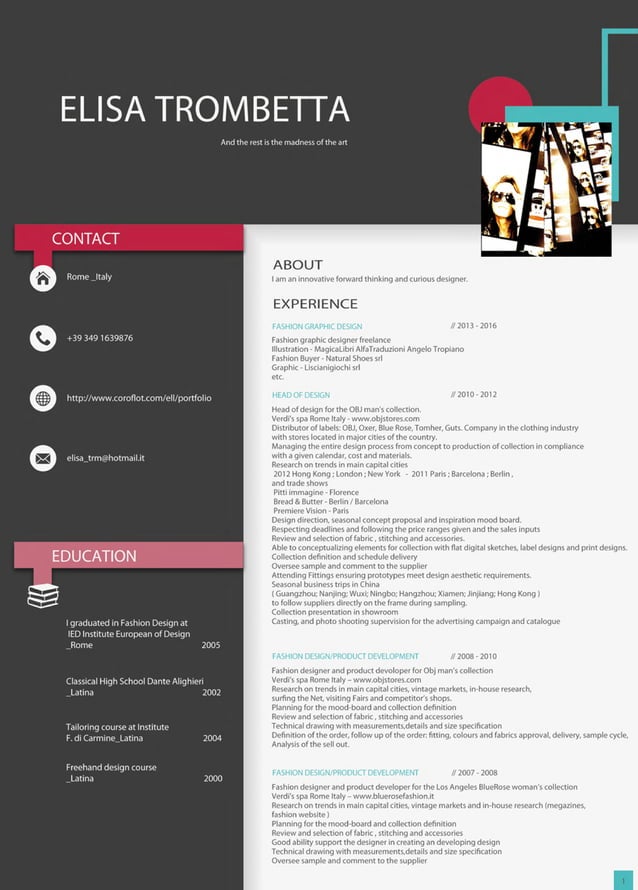 CV Elisa Trombetta | PDF | Musical Instruments | Hobbies & Interests