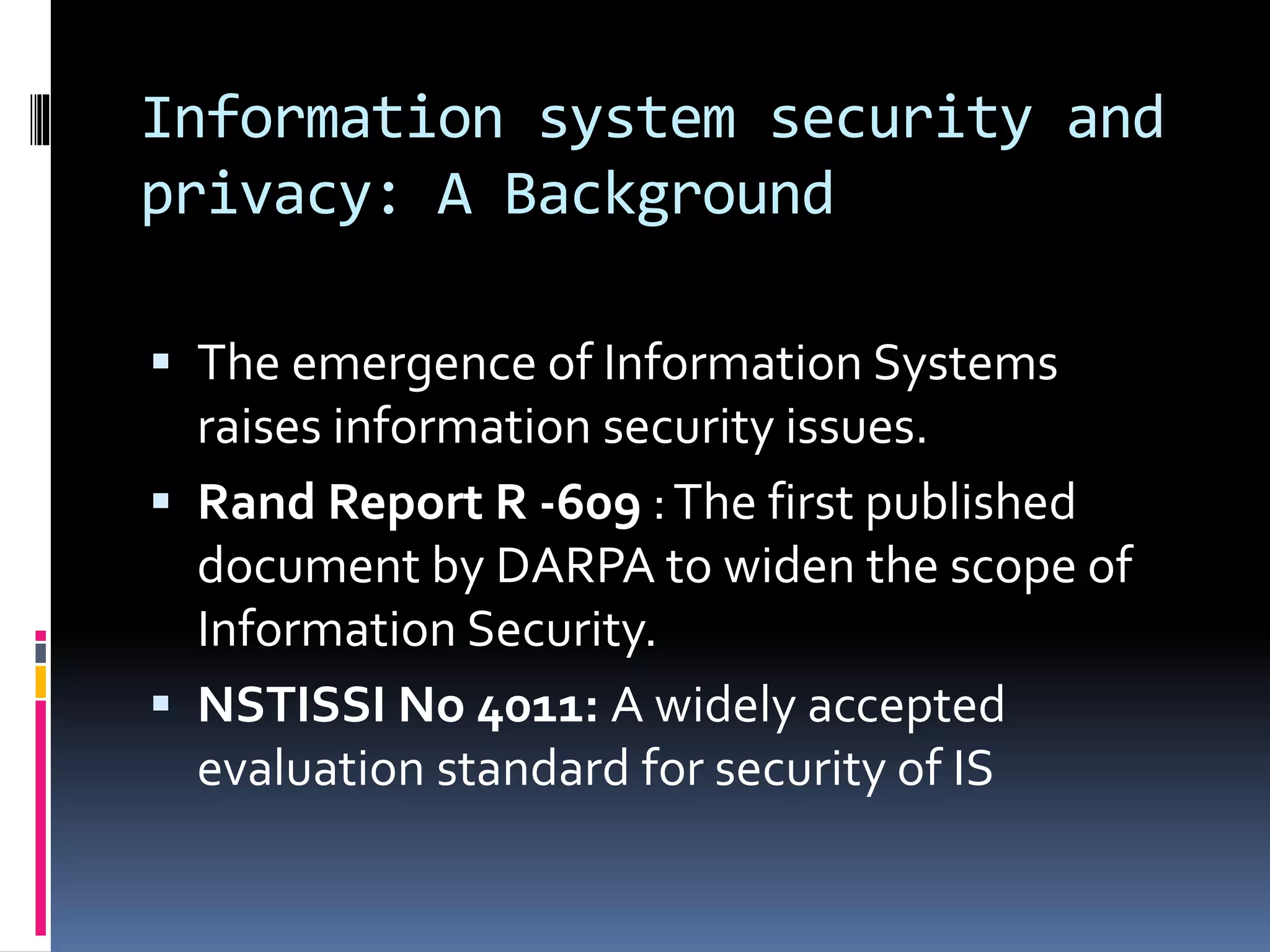 Information Security and Privacy | PPTX