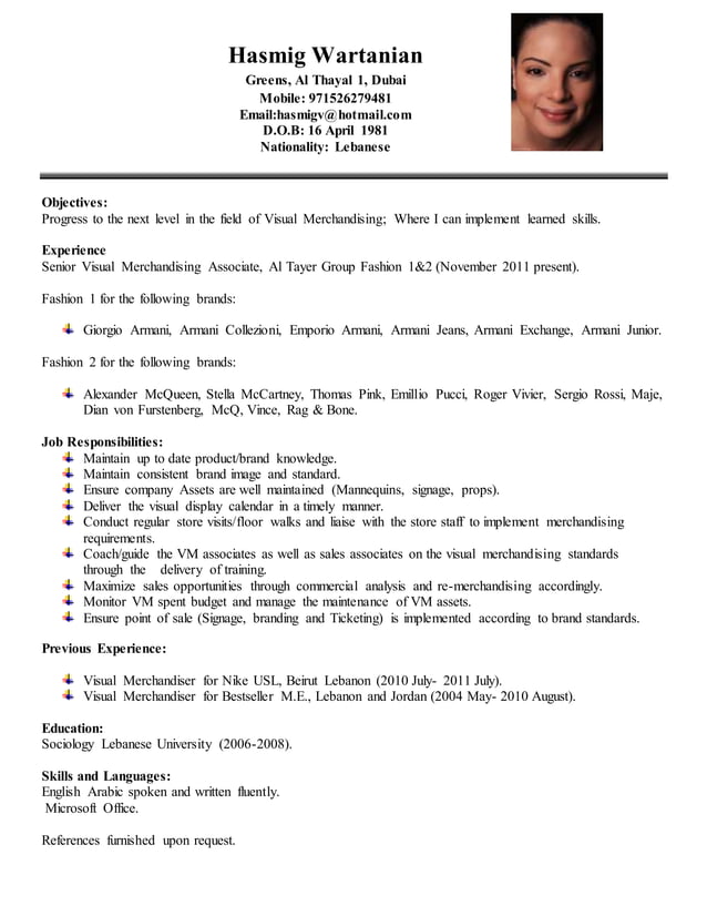 Hasmig Wartanian CV | PDF