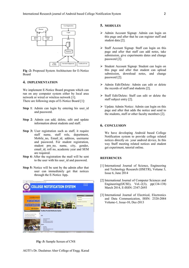 International Research journal of Android based College Notification System-1 | PDF