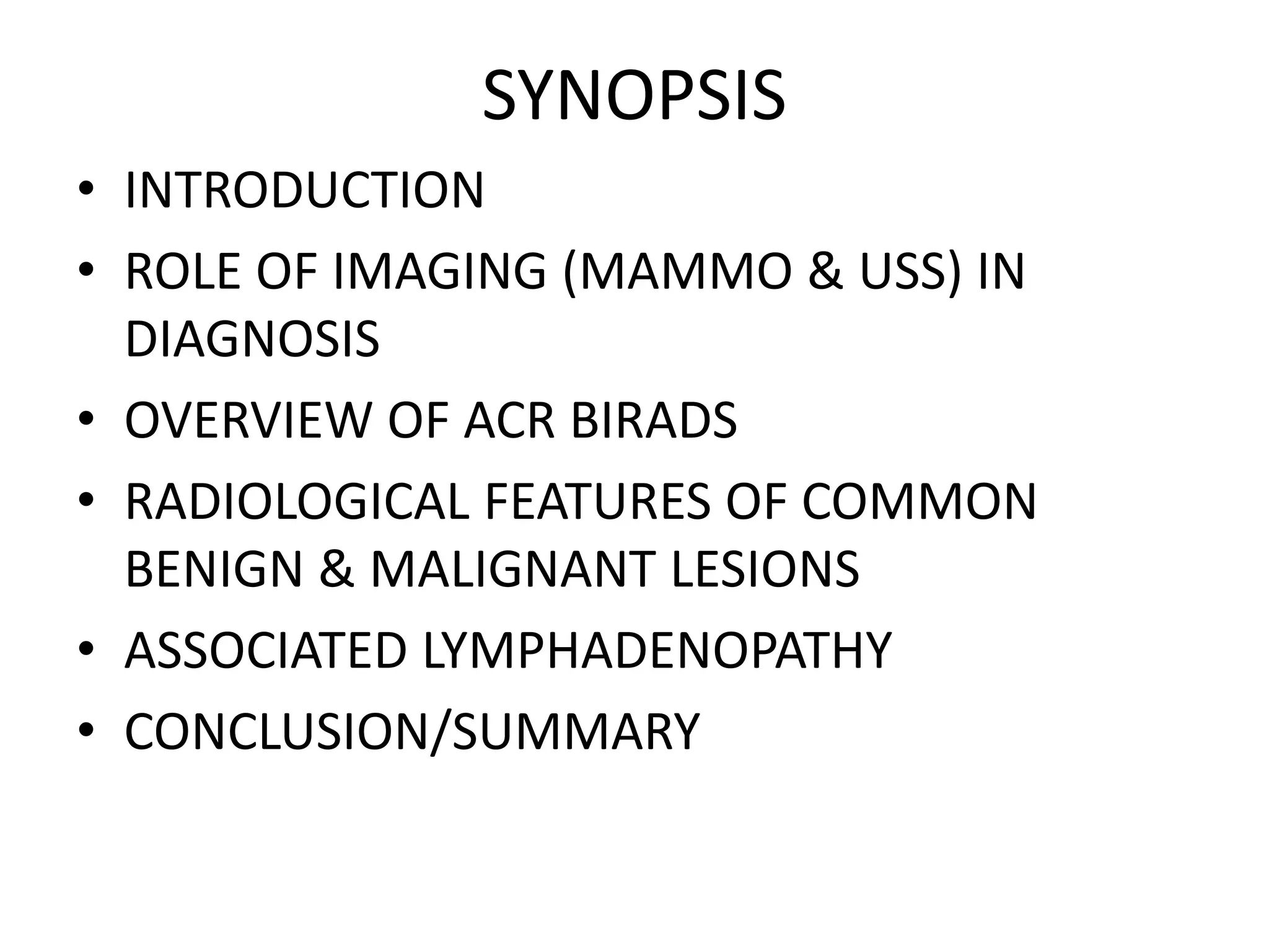 RADIOLOGICAL FEATURES OF BREAST DX | PPTX