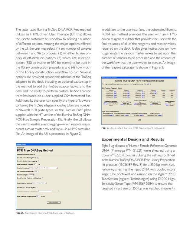 Illumina TruSeq DNA PCR-Free_Biomek FXP Automated Workstation | PDF | Genetics | Science