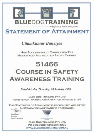 blue dog certificate | PDF