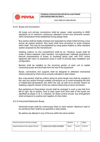 E1 a0011501 se0d3-ed20000 technical specification switchgear 2400vac | PDF