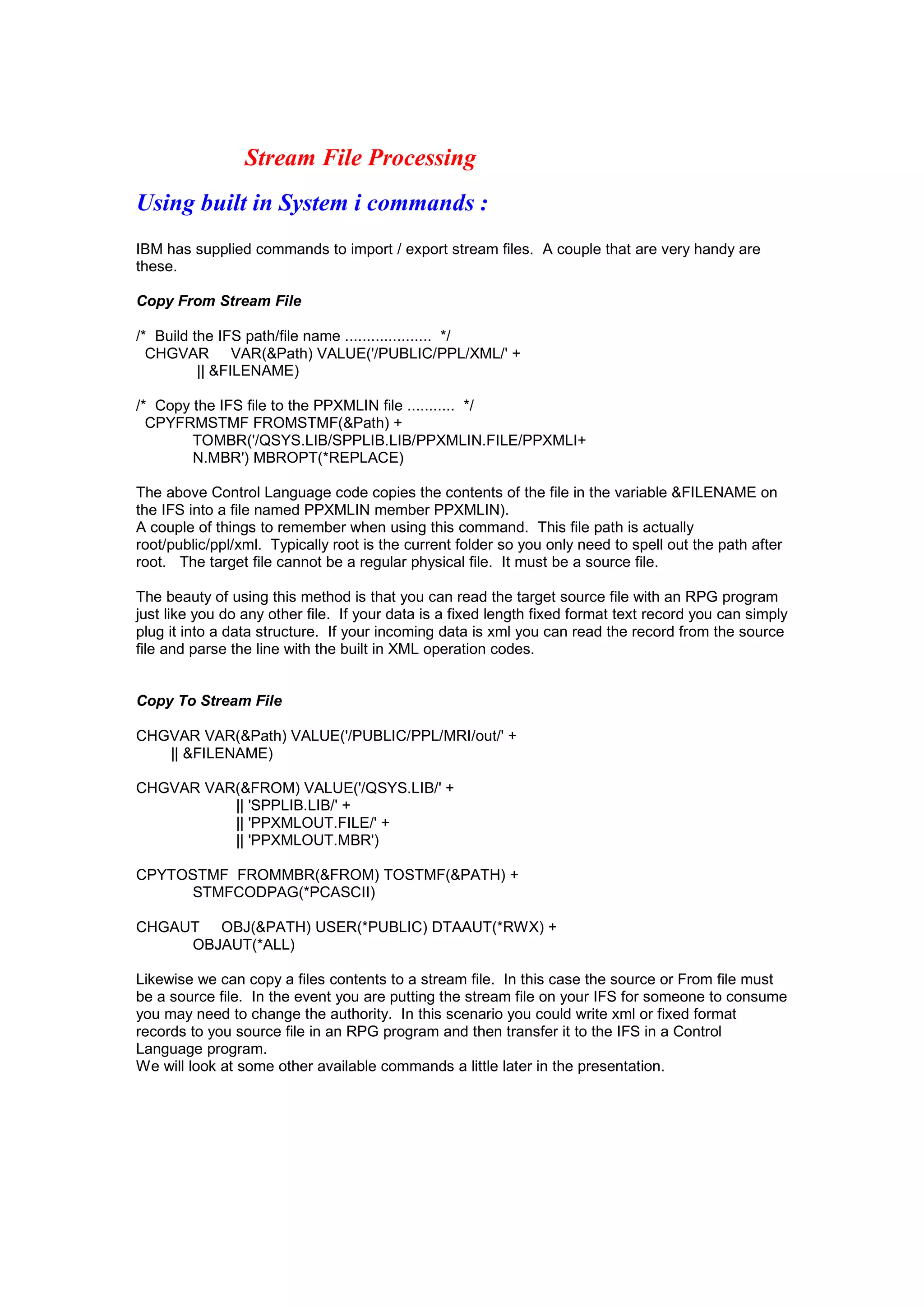 Working with the IFS on System i | PDF