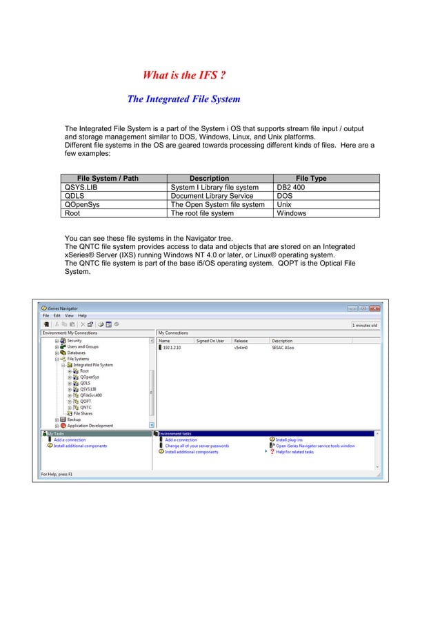 Working with the IFS on System i | PDF | Operating Systems | Computer ...