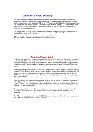 Working with the IFS on System i | PDF