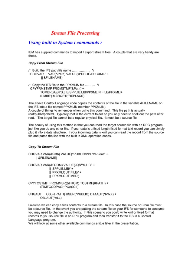 Working with the IFS on System i | PDF | Operating Systems | Computer ...