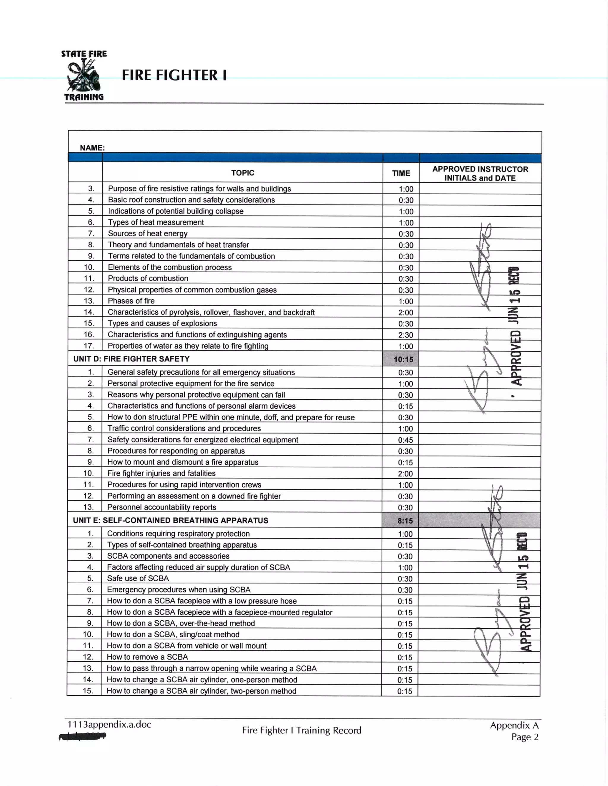 Joe Loiacano Firefighter 1Hours and Letter of Recommendation | PDF