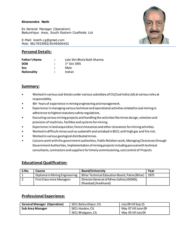 K Nath Resume | PDF