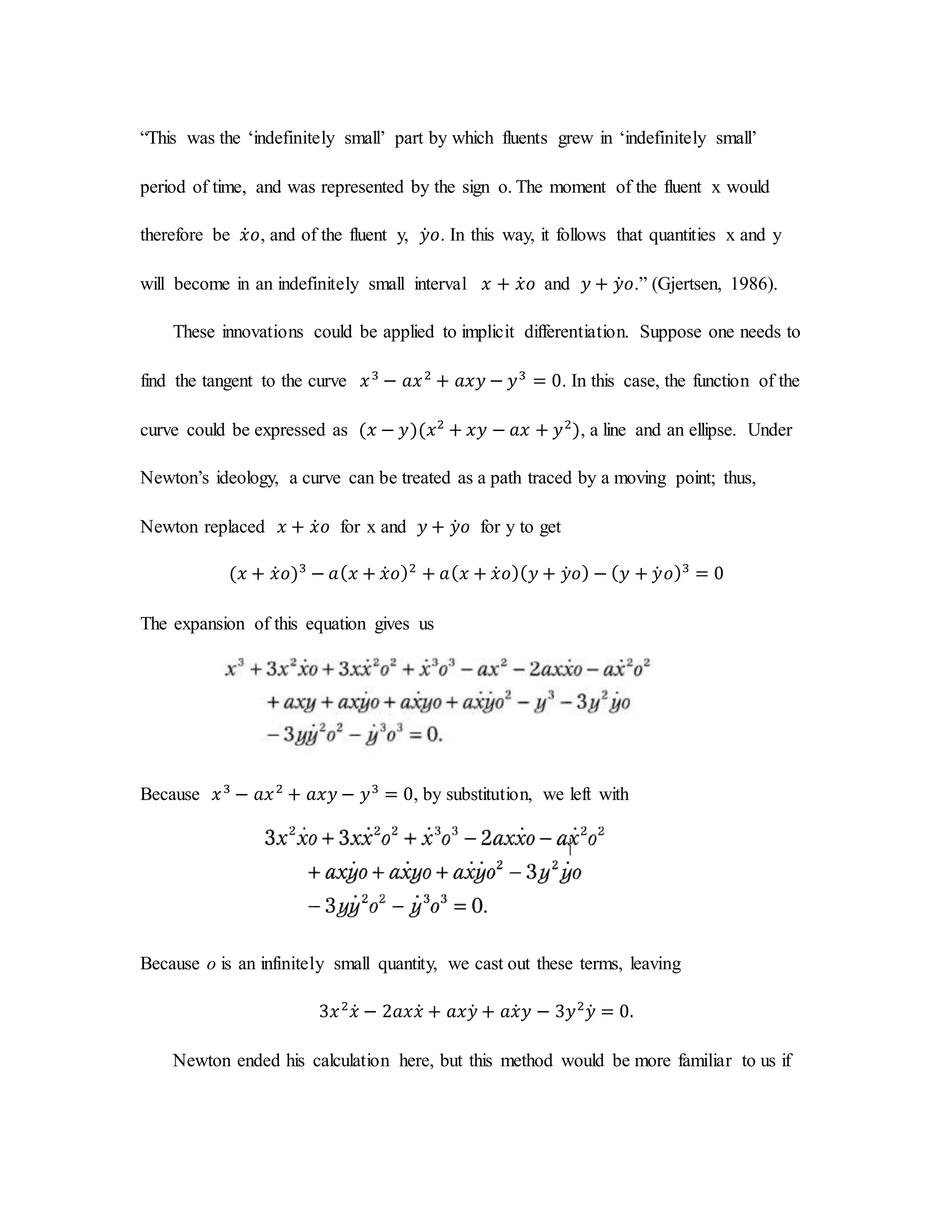 The history of calculus first draft | DOCX