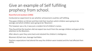 E1a4 self fulfilling prophecy as an explanation for criminality | PPTX