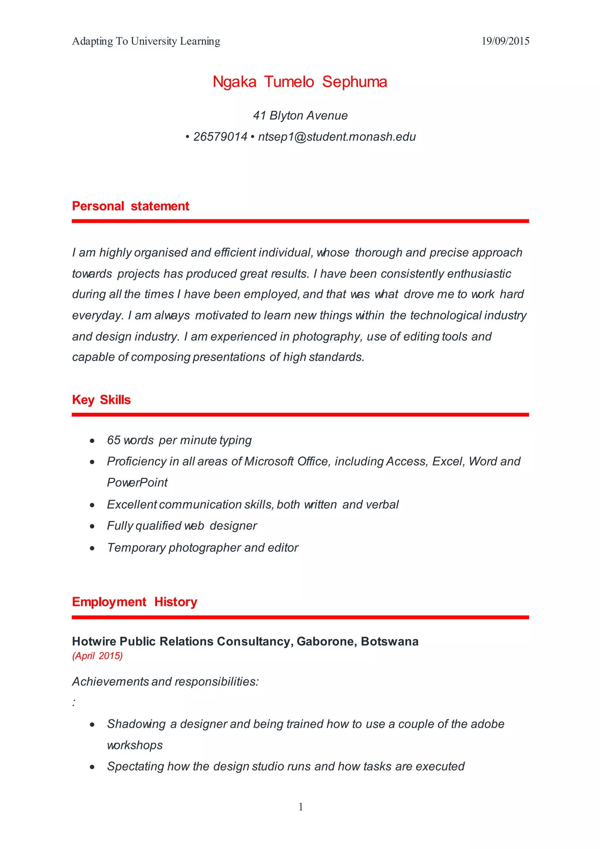 Basic-CV-template | PDF