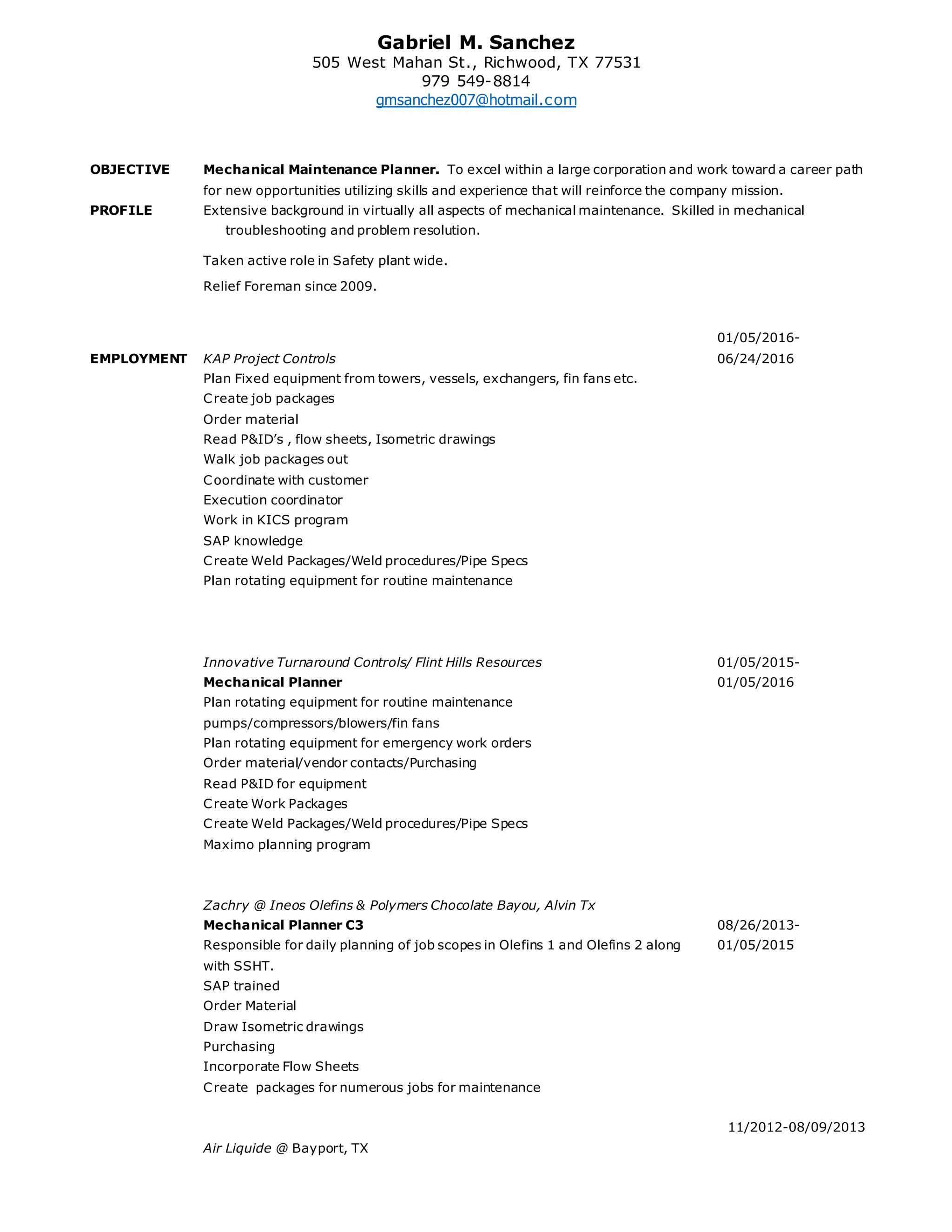 Gabriel Resume | PDF