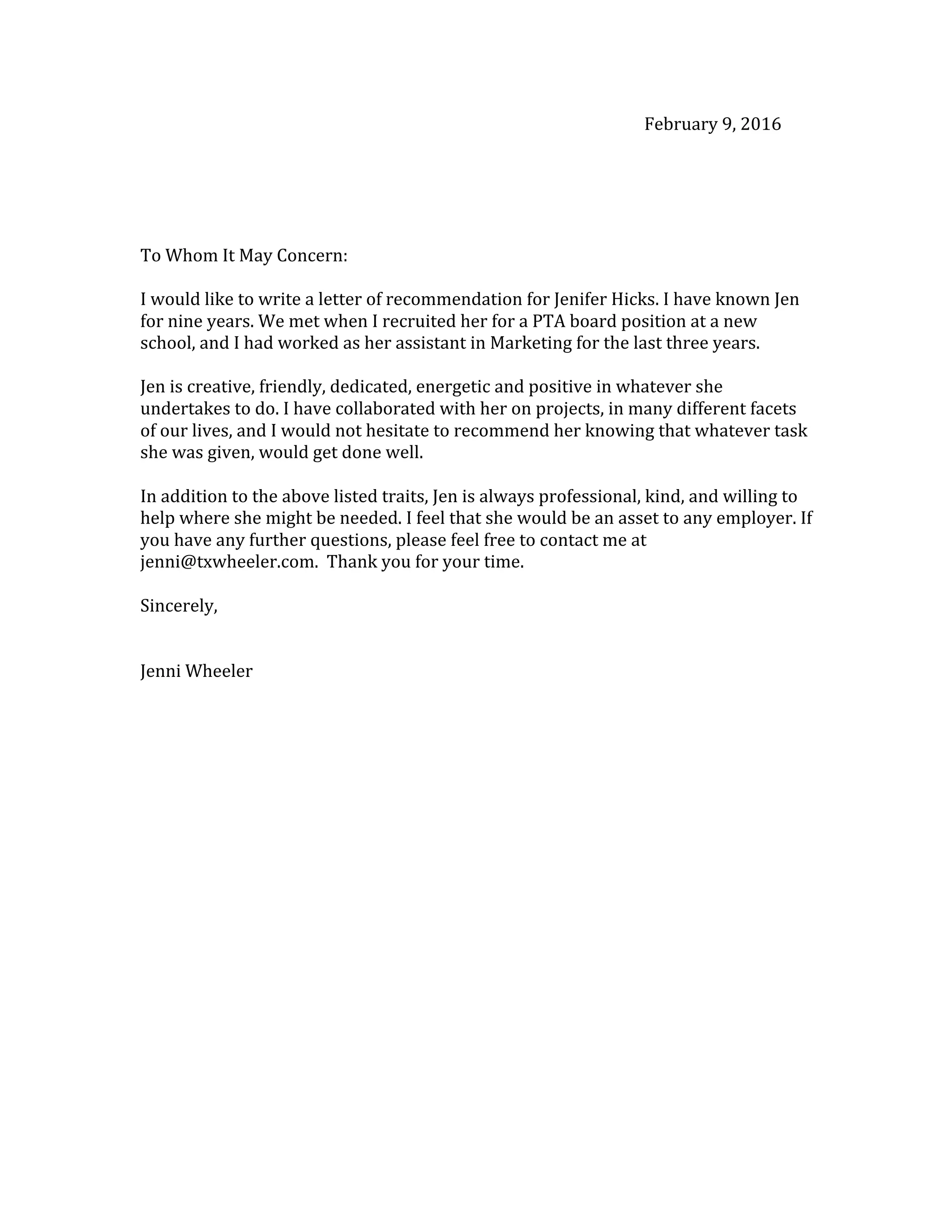 Jen reference letter | PDF