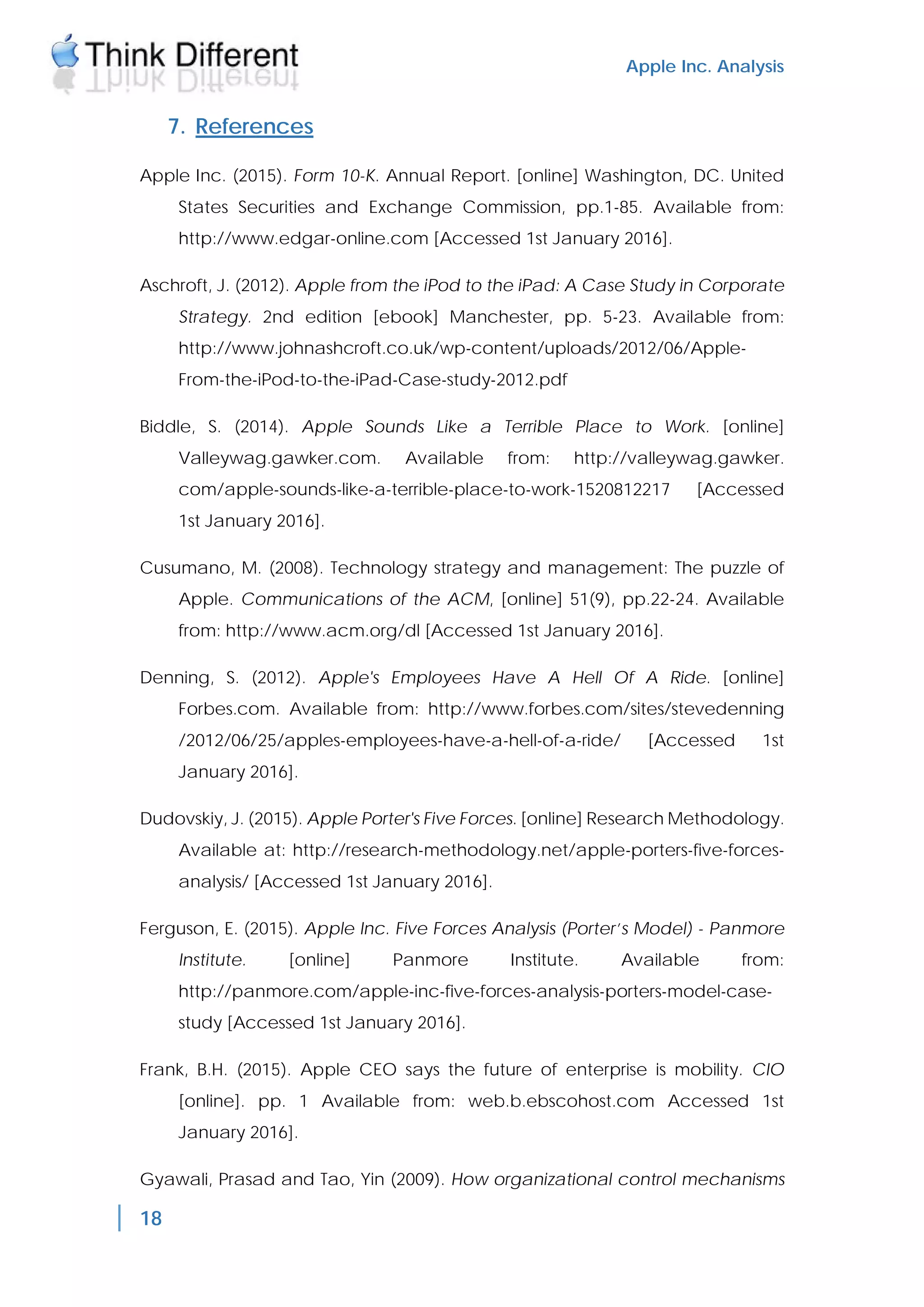 Case Study - Apple Inc. | PDF