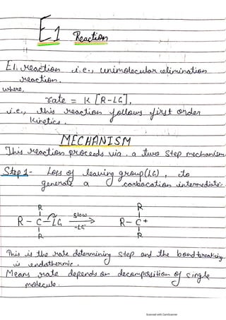 E1 and e2 reactions | PDF