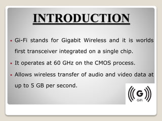 GI-FI TECHNOLOGY | PPTX