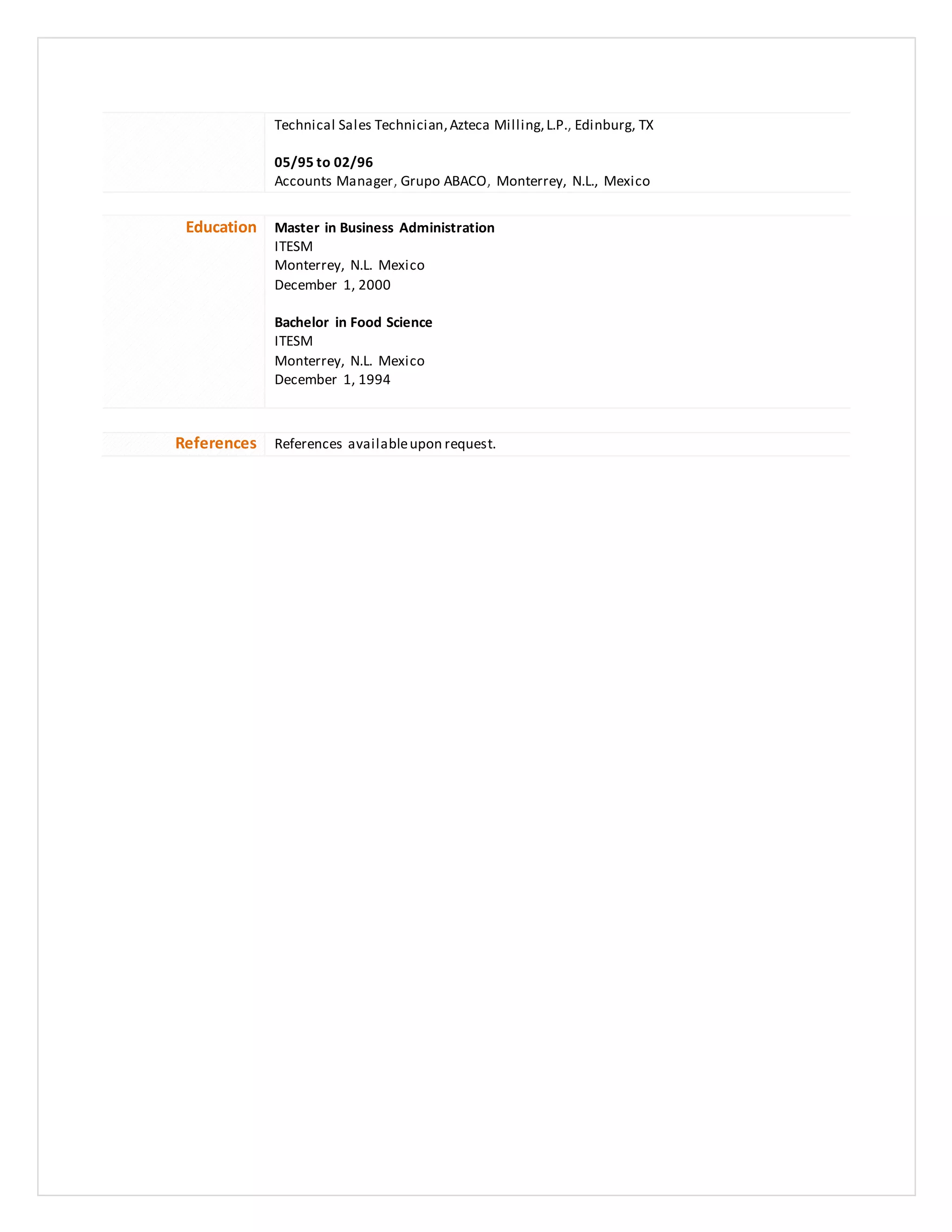 Functional resume Marcelo Ramirez 2015 | DOCX