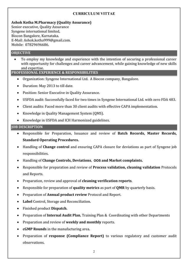 Ashok Resume | PDF