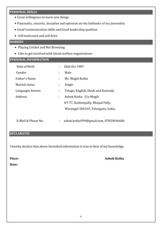 Ashok Resume | PDF