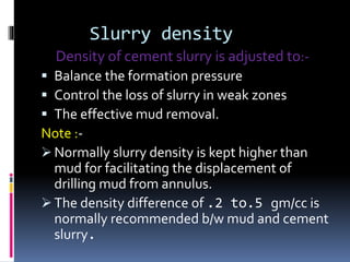 CEMENT SLURRY DESIGN | PPTX